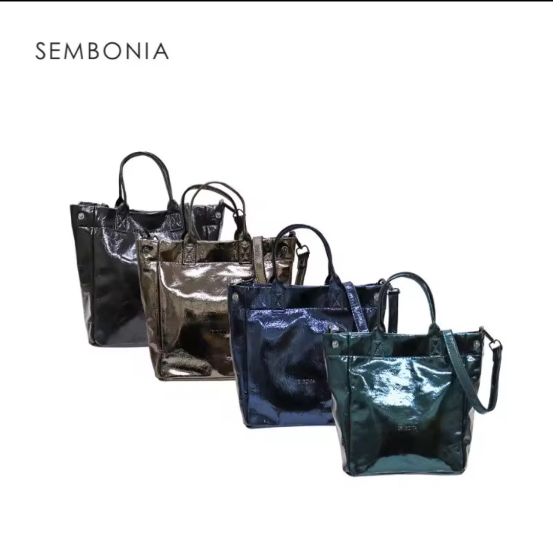 SEMBONIA METALLIC MINI TOTE BAG, Women's Fashion, Bags & Wallets, Tote ...