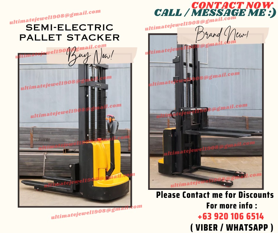 SEMI-ELECTRIC PALLET STACKER 1500KG AND 1.6 METERS LIFTING HEIGHT ...