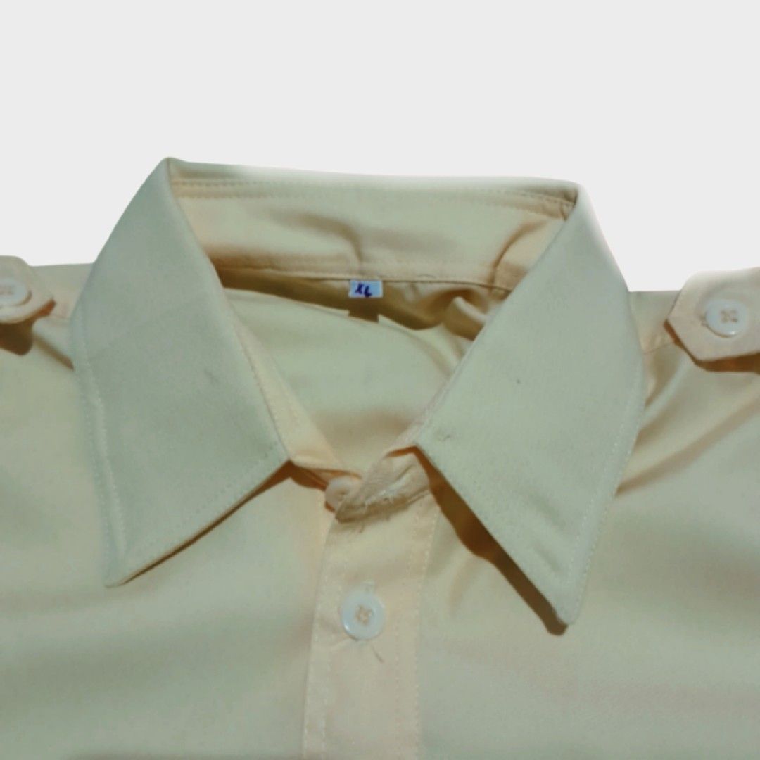 Seragam Satpam PDH Cream Satu Stel + Atribut Lengkap, Fesyen Pria ...