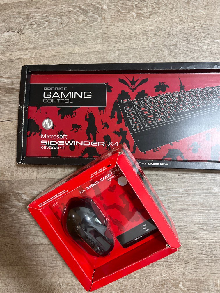 Microsoft Sidewinder x4 and x5 Gaming Keyboard Mouse Set, Computers ...