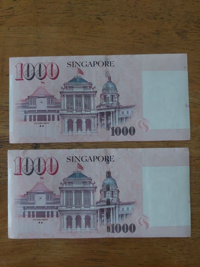Singapore Dollar SGD $1000 note, Hobbies & Toys, Memorabilia ...