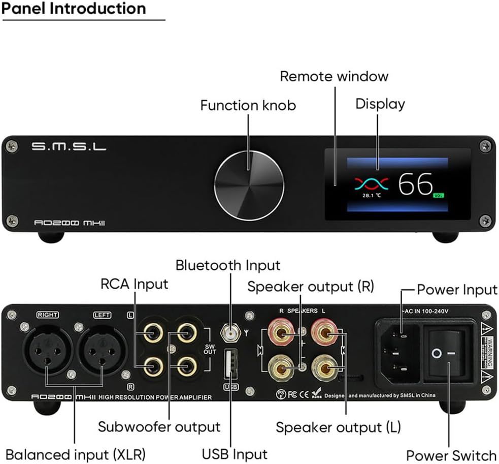SMSL AO200MKII Digital Power Amplifier MA5332MS Chip 160W x 160W ...