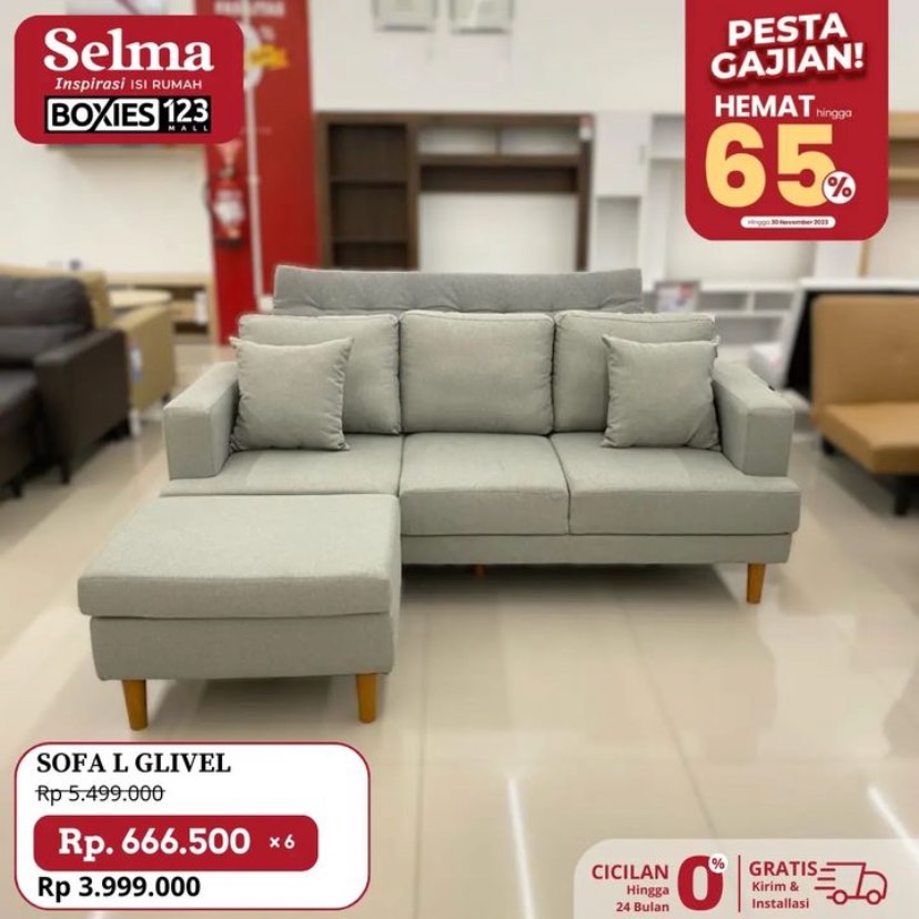 Sofa sudut murah bisa cicilan, Perabotan Rumah di Carousell