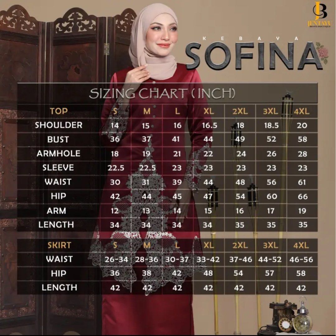 Sofina kebaya / kebarung Jentayu Bravo, Women's Fashion, Muslimah Fashion, Baju Kurung & sets on ...
