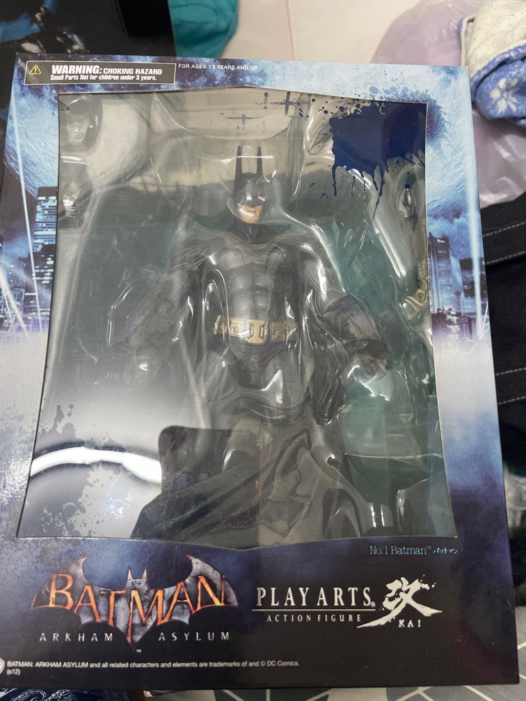 SQUARE ENIX PLAY ARTS Kai Batman Arkham Asylum Batman Action Figure ...
