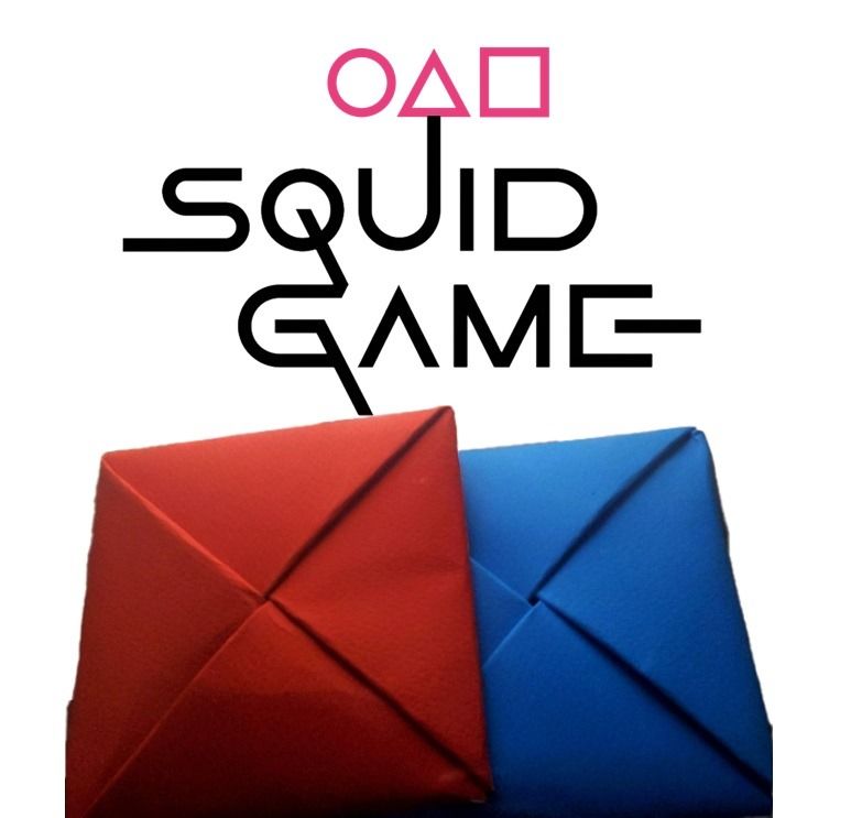 Squid Game Ddakji - Korean Paper Origami Folding - Handcrafted, Hobbies ...