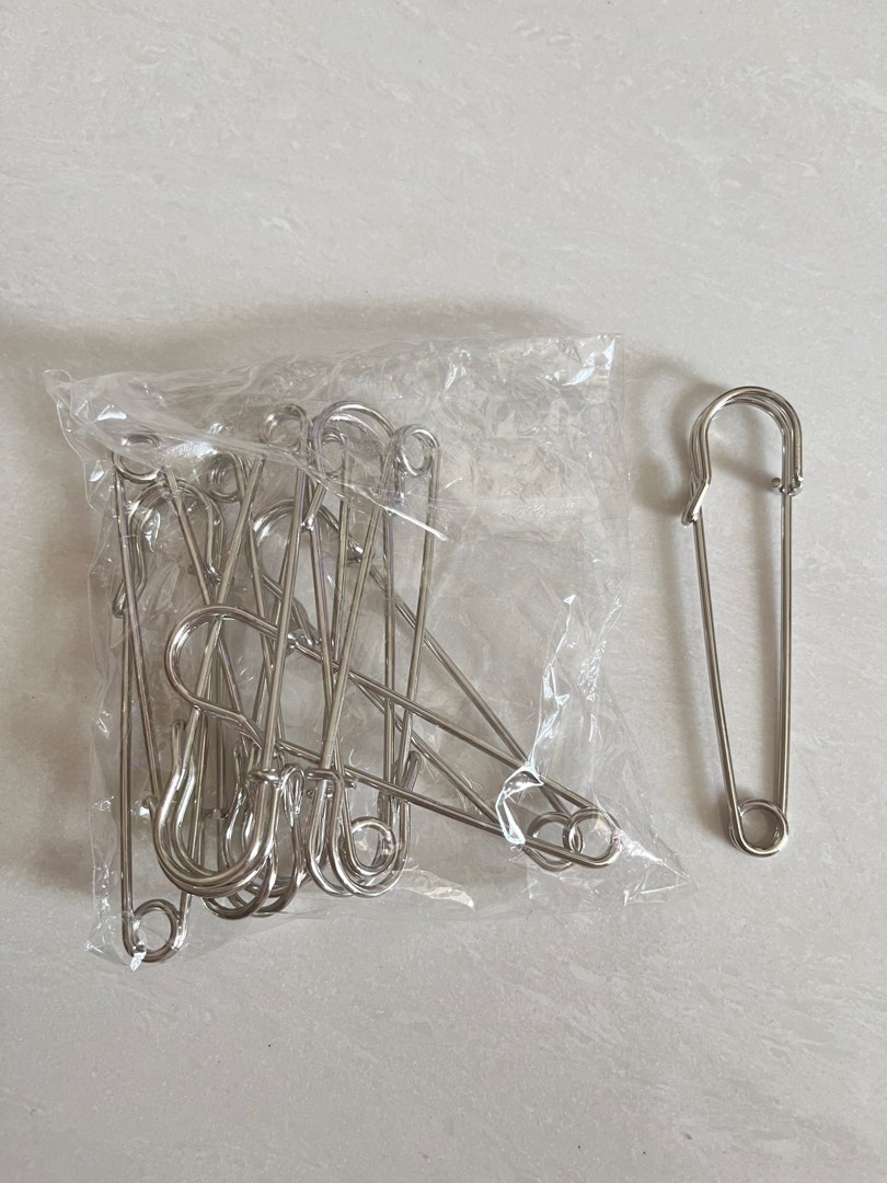 Stainless steel big jumbo safety pin, Furniture & Home Living, Home ...