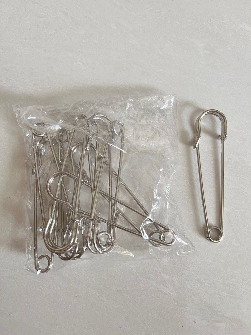 Stainless steel big jumbo safety pin, Furniture & Home Living, Home ...