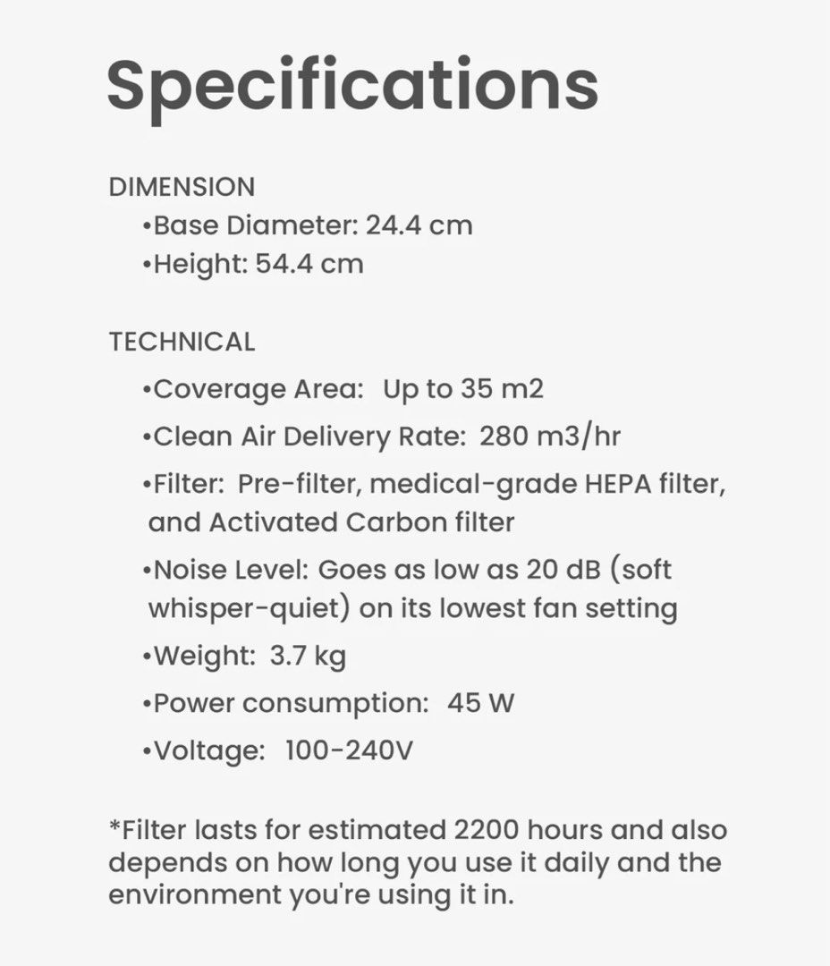 (UV tech) Sterra Moon True HEPA-13 Air Purifier : UV tech Snow white ...