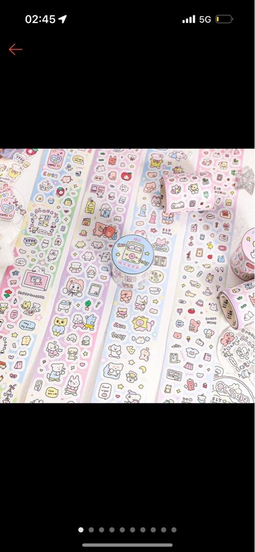 Sticker sheets korean sticker roll cute for kpop toploader pc deco and ...