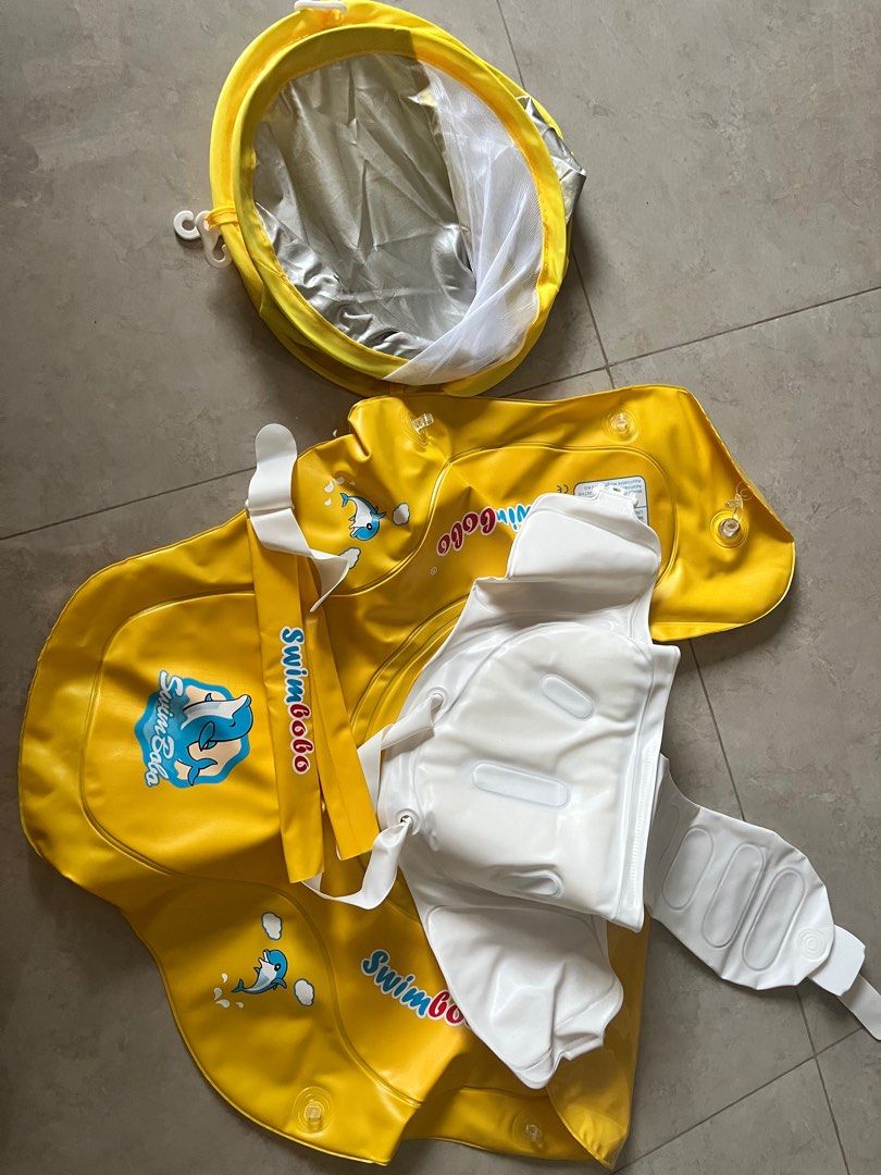 Swim Bobo Baby Float with Sunshade - Yellow, Babies & Kids, Infant ...