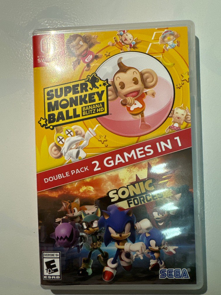 Switch Game 2 in 1 Sonic Forces and Super Monkey Ball, Video Gaming ...