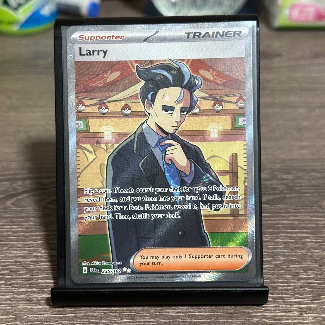 TCG POKEMON - Larry 235/182 - Full Art Secret Rare Scarlet & Violet: Paradox Rift, Hobbies ...