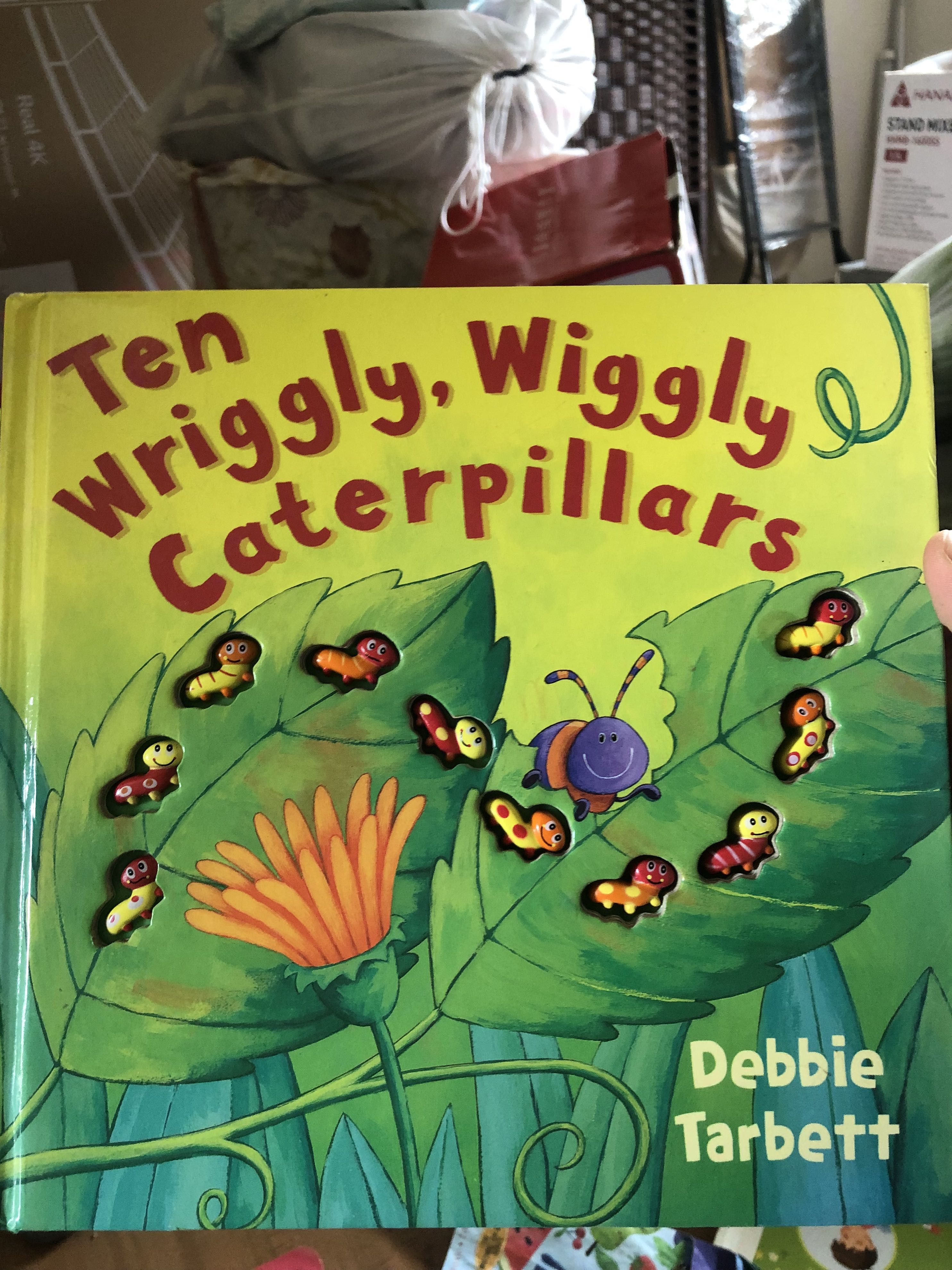 Ten Wriggly, Wiggly Caterpillars 3D boardbook with a pop up page at the ...