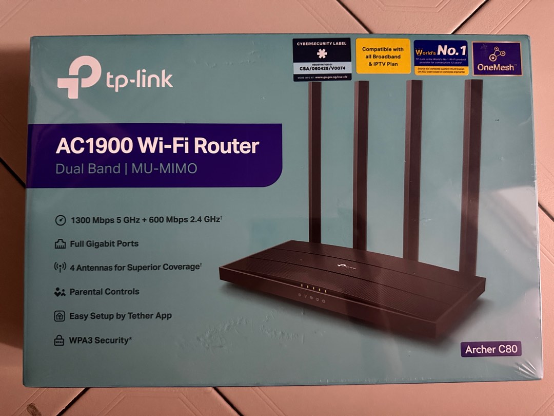TP-Link AC1900 Wireless MU-MIMO Wi-Fi Router, Computers & Tech, Parts ...