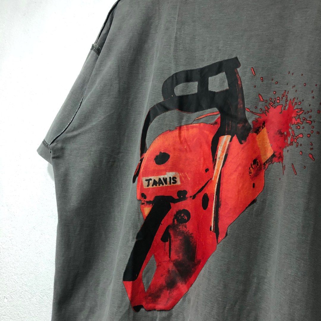 Travis scott horror tee, Men's Fashion, Tops & Sets, Tshirts & Polo ...