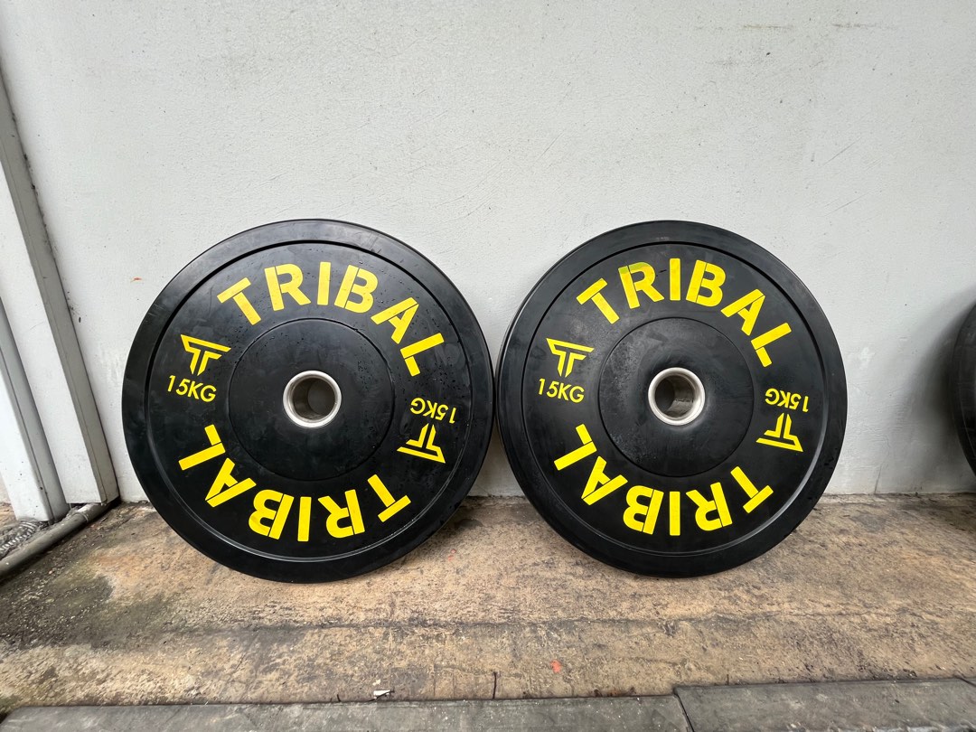 TRIBAL 15kg weight plates, Sports Equipment, Exercise & Fitness ...