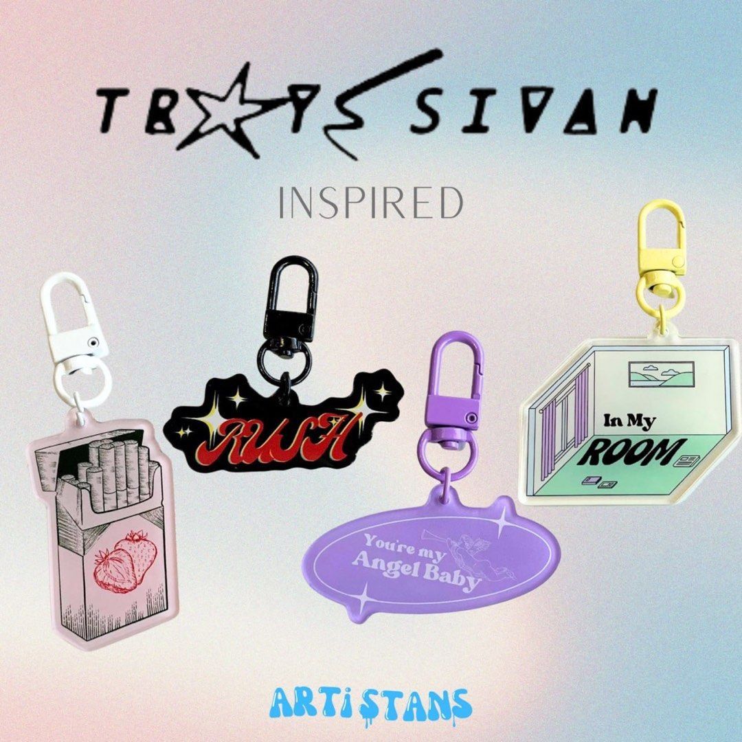 Troye Sivan Inspired Acrylic Keychains, Hobbies & Toys, Memorabilia ...