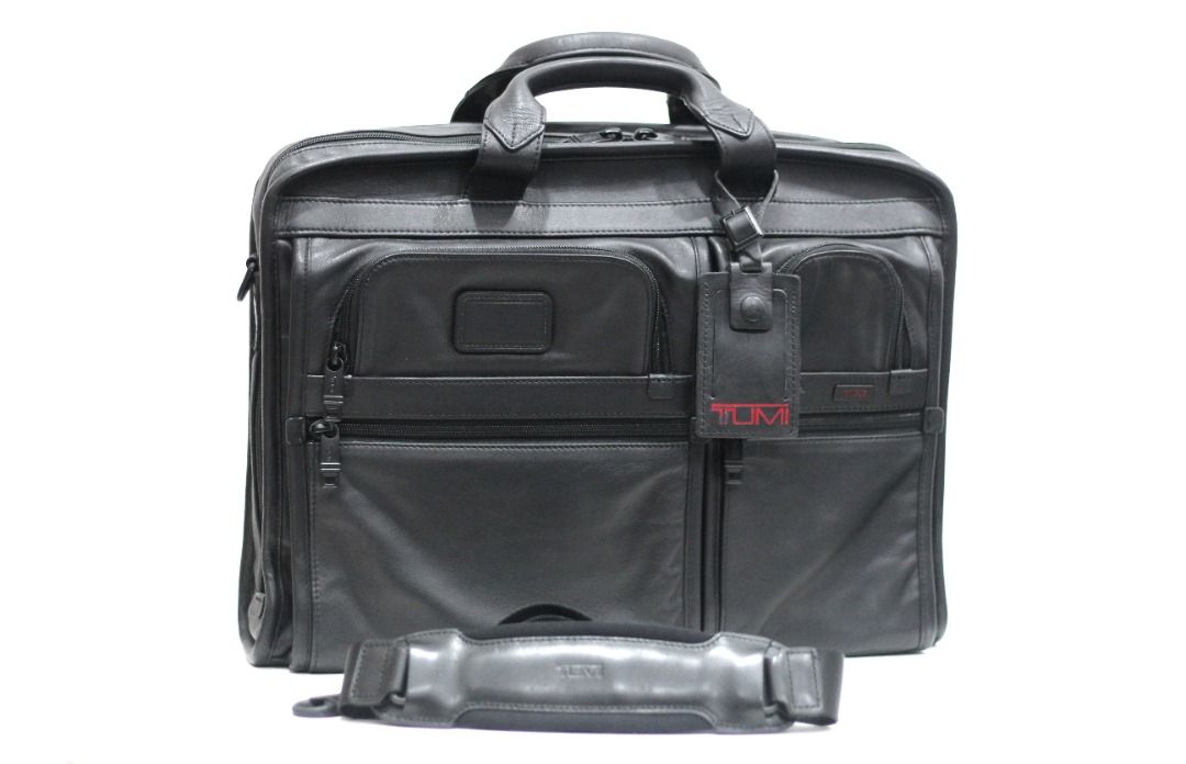 Tumi 96114DH Leather - Alpha Large Leather 17" Laptop Briefcase / 15 ...