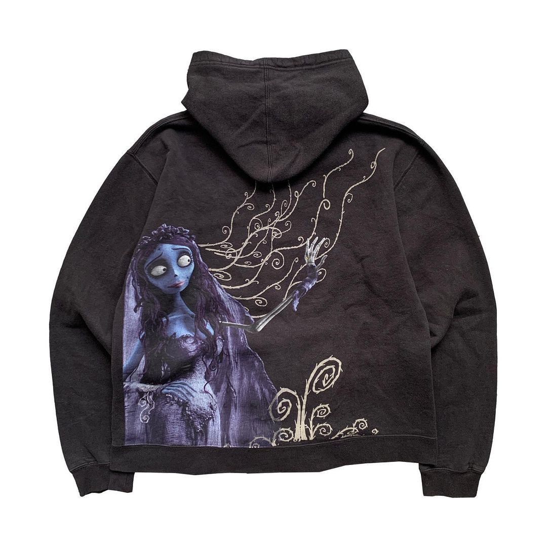Vintage Corpse Bride Zip Hoodie (2005), Men's Fashion, Coats, Jackets ...