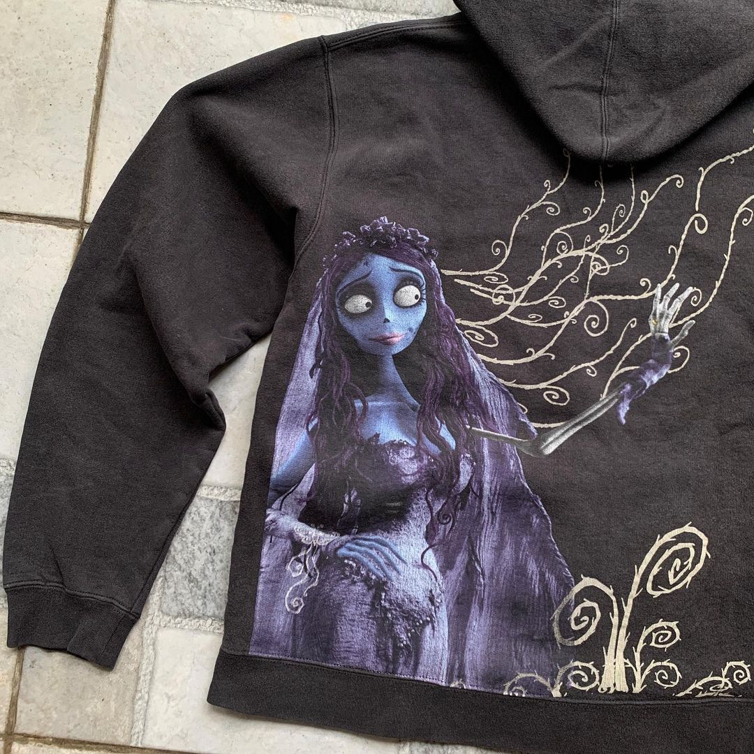 Vintage Corpse Bride Zip Hoodie (2005), Men's Fashion, Coats, Jackets ...