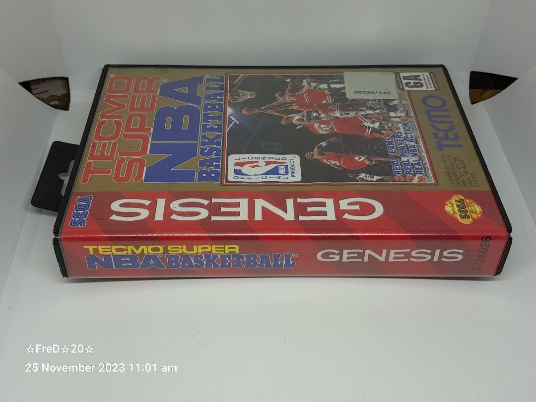 Vintage Tecmo Super NBA BasketBall & Michael Jacksons MoonWalker Sega Genesis/Mega Drive Cases ...
