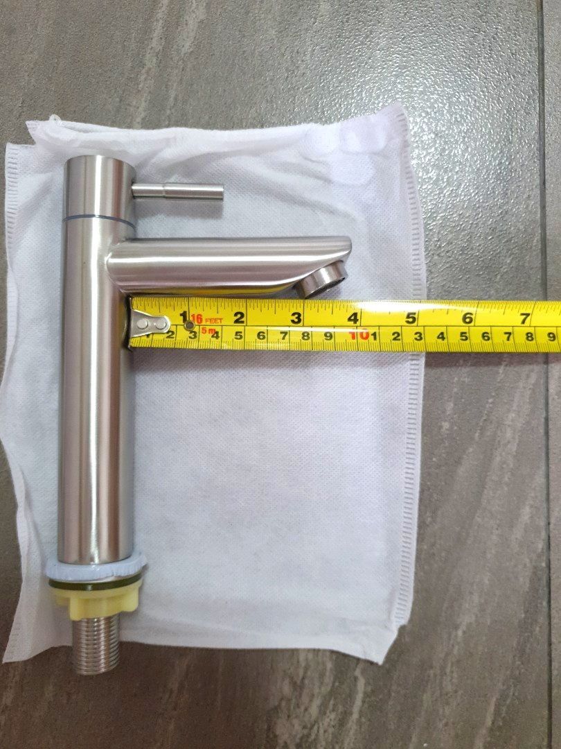 Wash Basin Water Tap Silver Chrome Matt, Furniture & Home Living ...