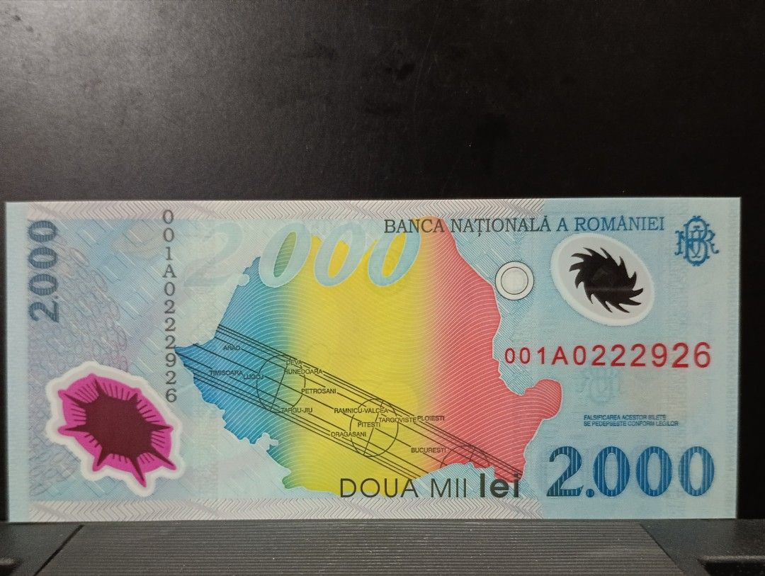 [WNH Notes] Romania Europe World Banknotes 2000 Lei 1999 Solar Lunar ...