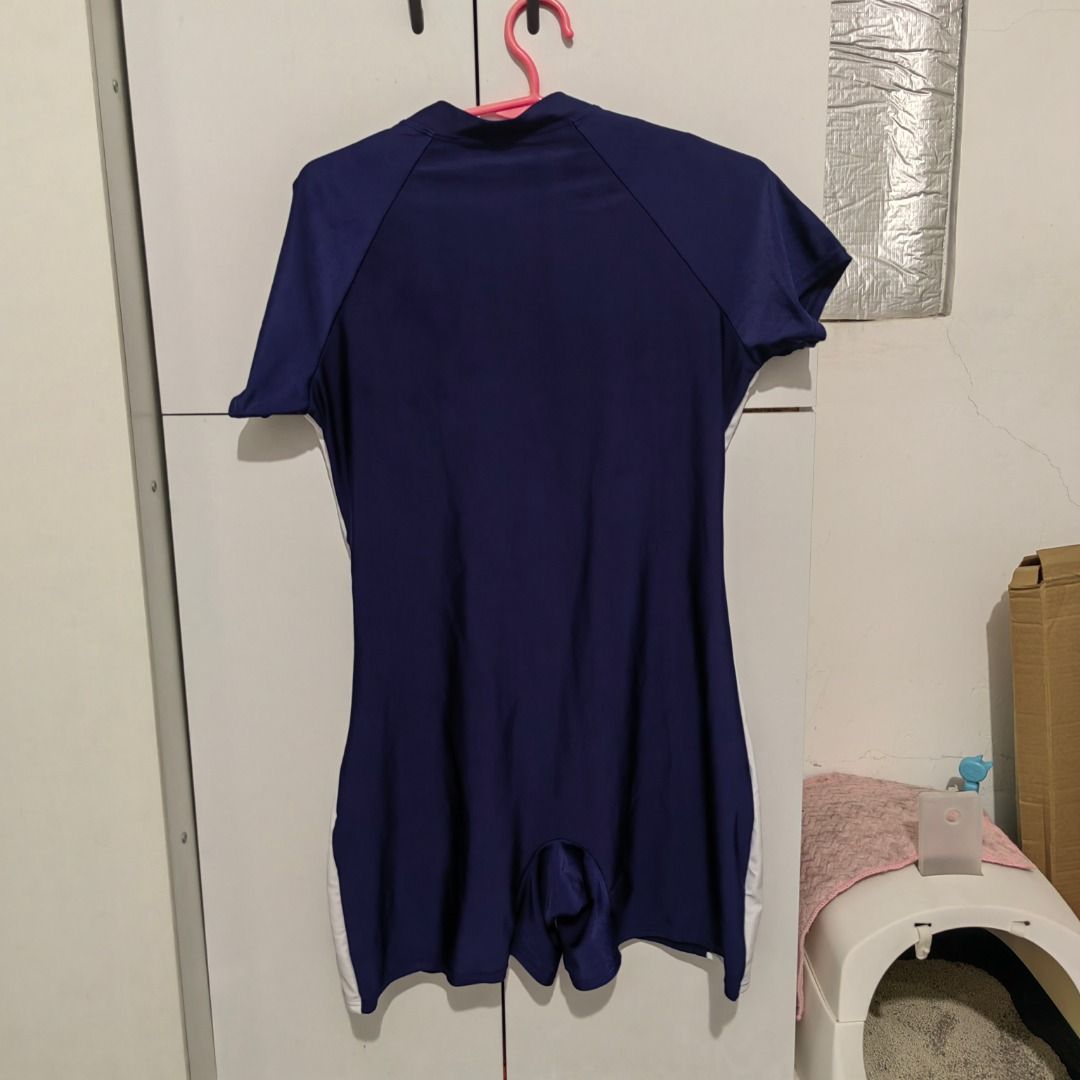 Womens Navy Blue Rash Guard, Women's Fashion, Swimwear, Rash guard on ...