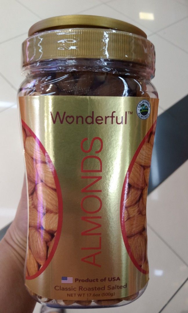 Wonderful Almonds Classic Roasted Salted 500g, Food & Drinks, Other ...
