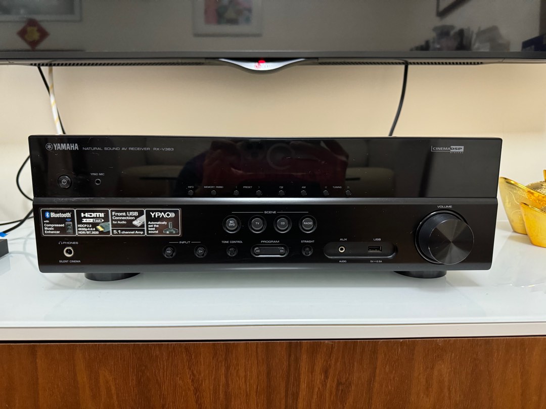 Yamaha RX-V383 5.1 聲道擴音機, 音響器材, Soundbar、揚聲器、藍牙喇叭、耳擴 - Carousell