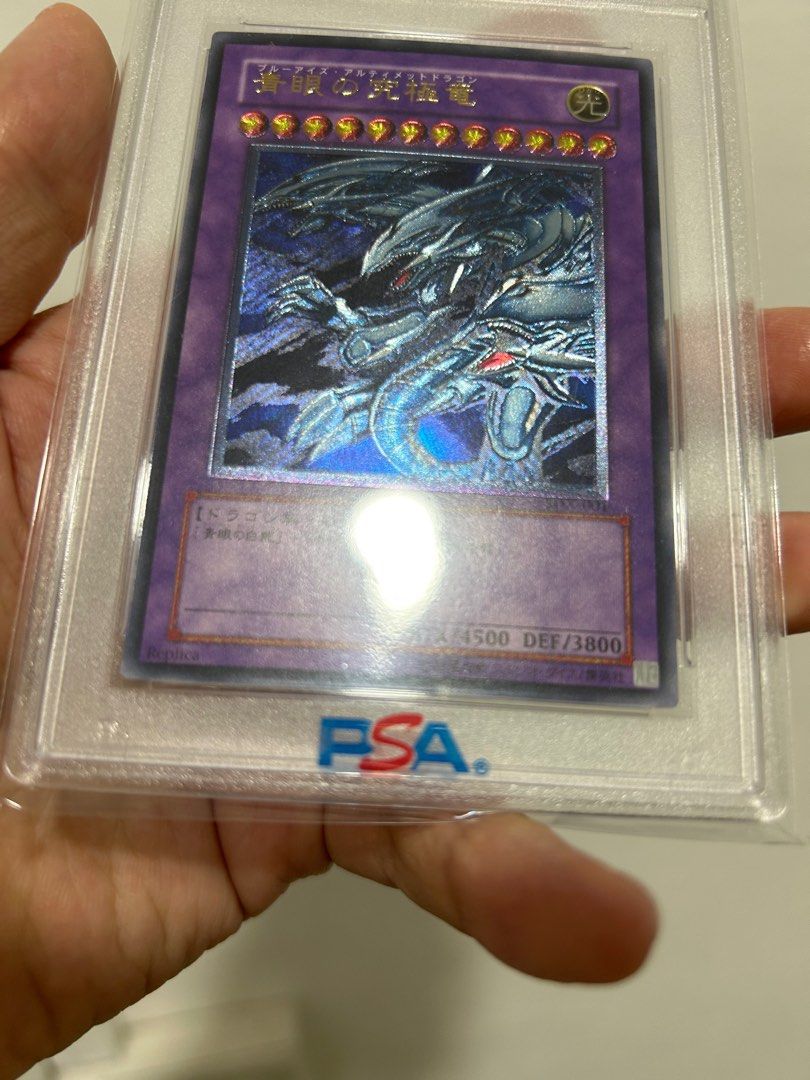 Yugioh Blue Eyes Ultimate Dragon PSA8, Hobbies & Toys, Toys & Games on Carousell