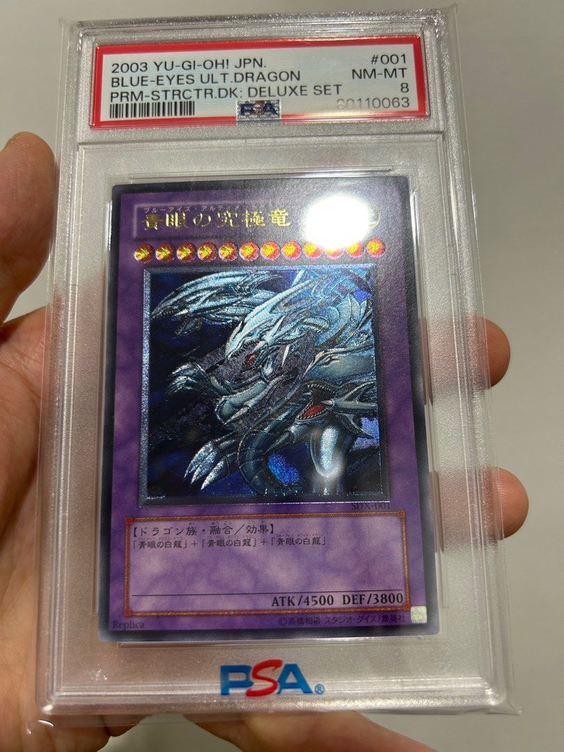 Yugioh Blue Eyes Ultimate Dragon PSA8, Hobbies & Toys, Toys & Games on Carousell