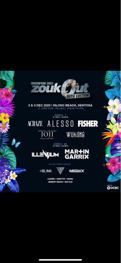 ZoukOut Day 1 2023 Ticket, Tickets & Vouchers, Event Tickets on Carousell