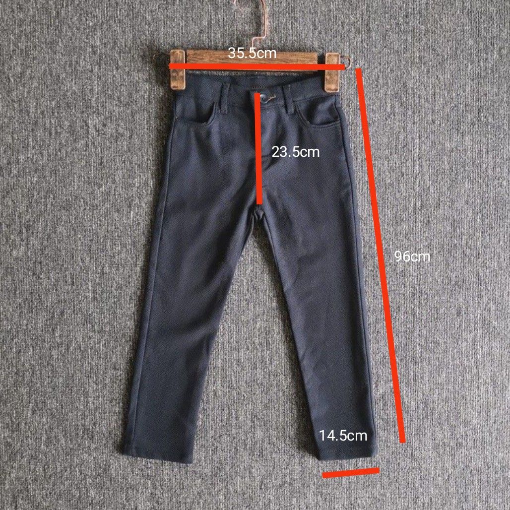 158cm Kids Young Boys Slim Fit Black Chino Pants, Babies & Kids, Babies ...
