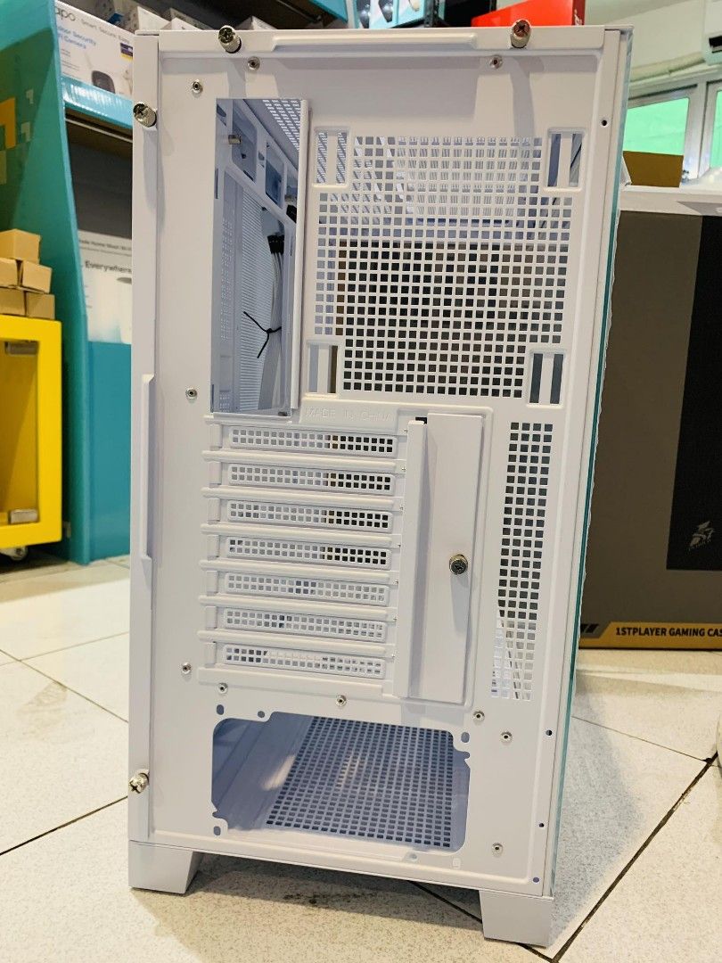 1STPLAYER Miku MI8 Gaming PC Case ATX Tempered Glass Front Side White ...