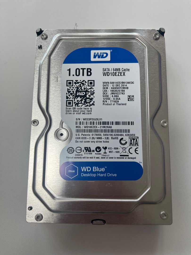 1tb Hdd Wd Western Digital Hard Drive Computers And Tech Parts And Accessories Hard Disks