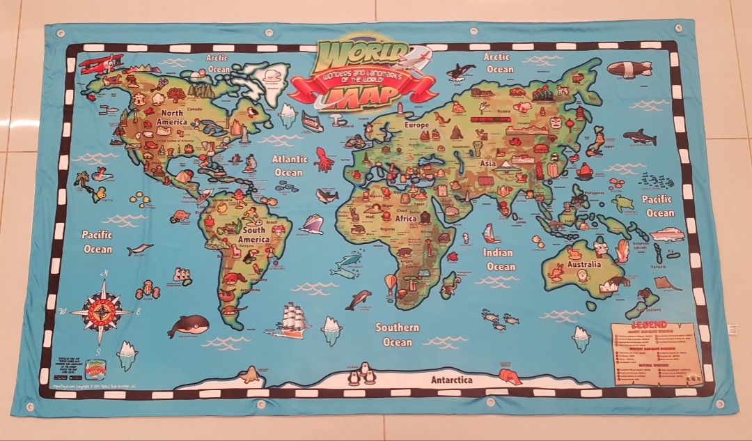 3D Interactive Giant World Map (5+), Hobbies & Toys, Toys & Games on ...