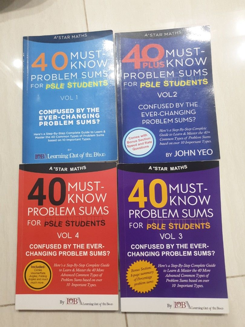 40 must know problem sums for PSLE, Hobbies & Toys, Books & Magazines ...