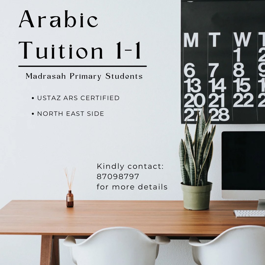 Arabic Home Tuition 1-1 [Primary 1-6], Learning & Enrichment, Workshops ...