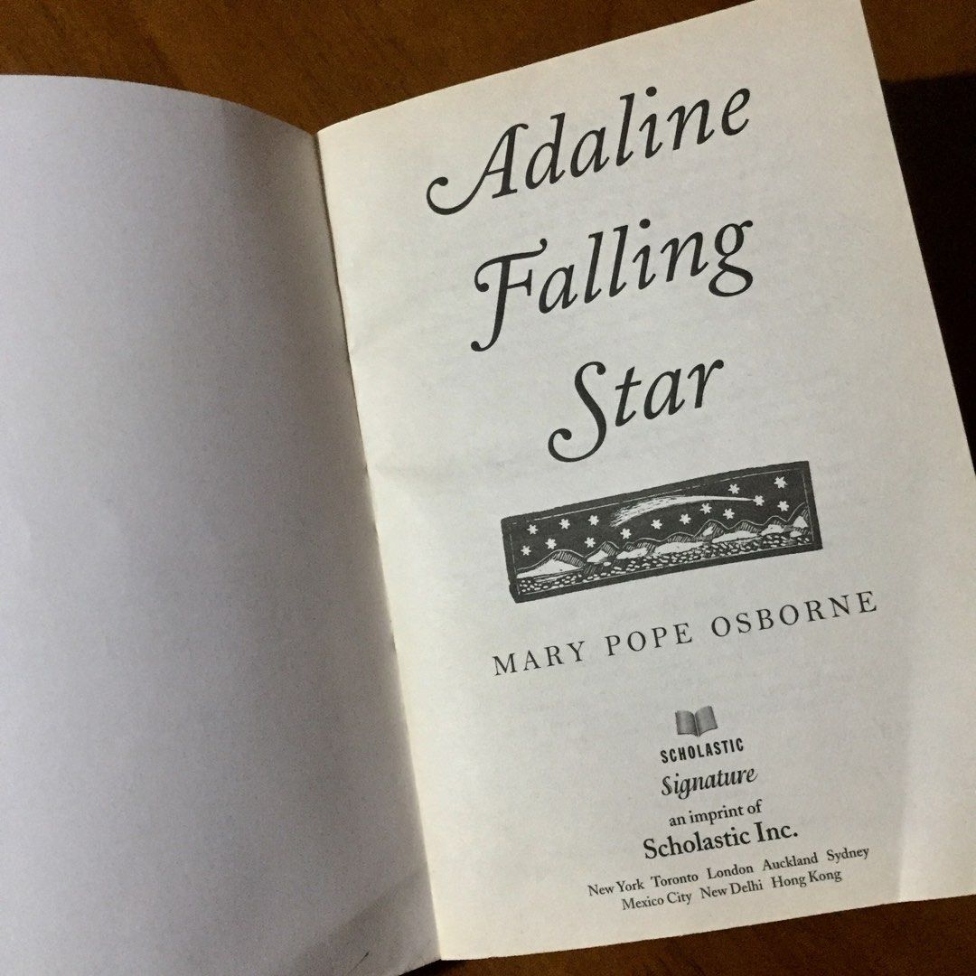 Adaline Falling Star by Mary Pope Osborne (Middle Grade / Scholastic ...