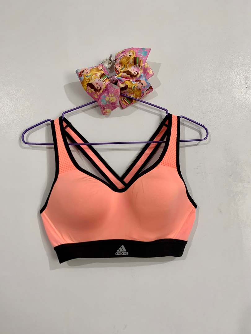 Adidas Peach sports bra, Women's Fashion, Activewear on Carousell