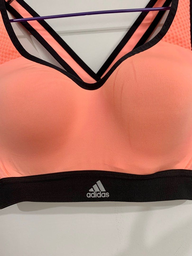 Adidas Peach sports bra, Women's Fashion, Activewear on Carousell