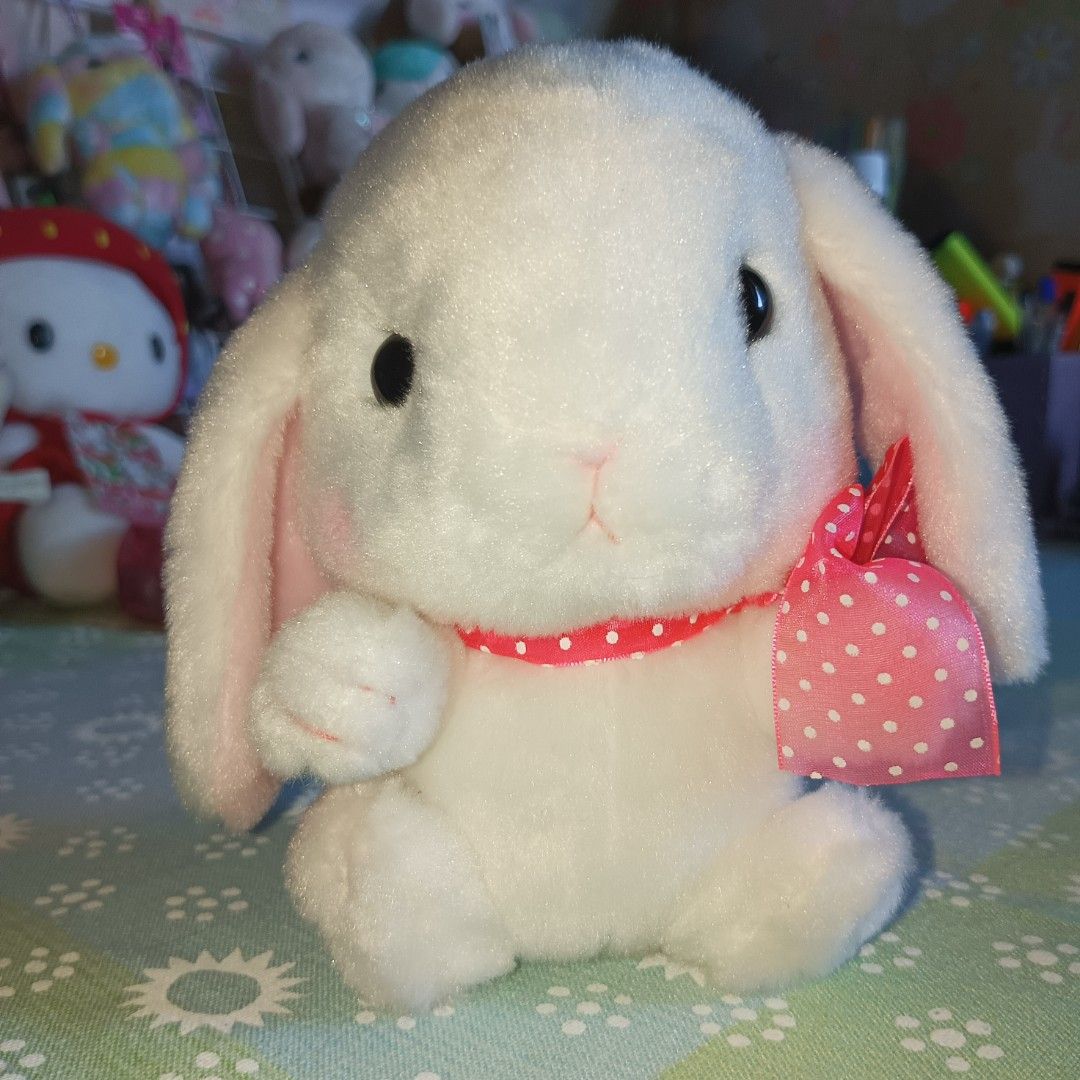 Amuse Poteusa Loppy Bunny White Ribbon, Hobbies & Toys, Toys & Games on ...
