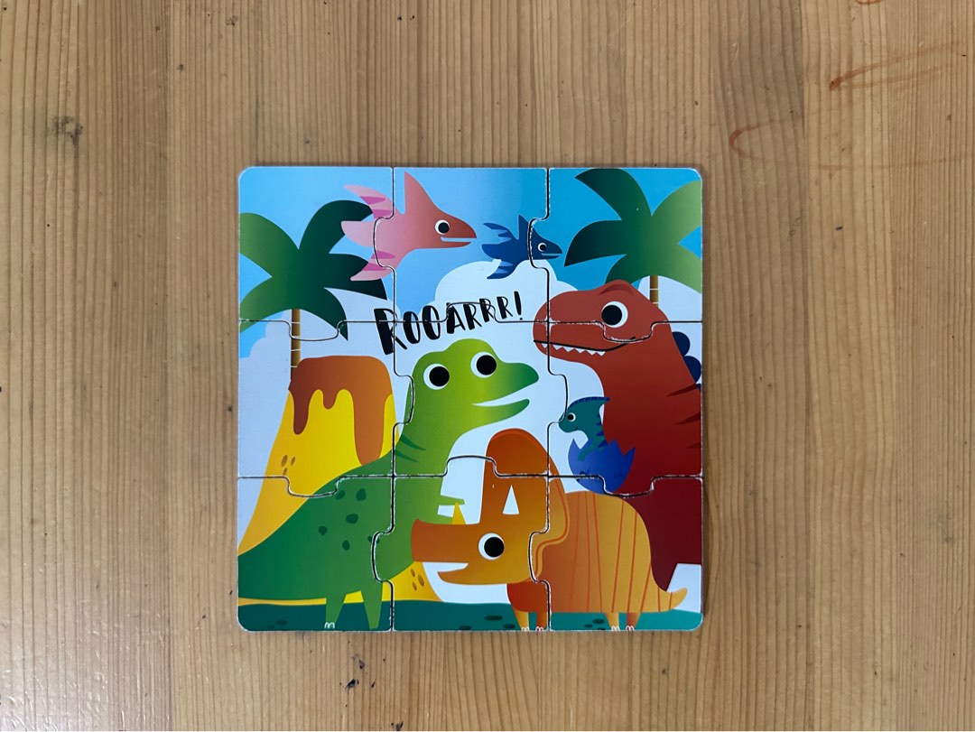 Anko dinosaur wooden jigsaw puzzle 9pcs, Hobbies & Toys, Toys & Games ...