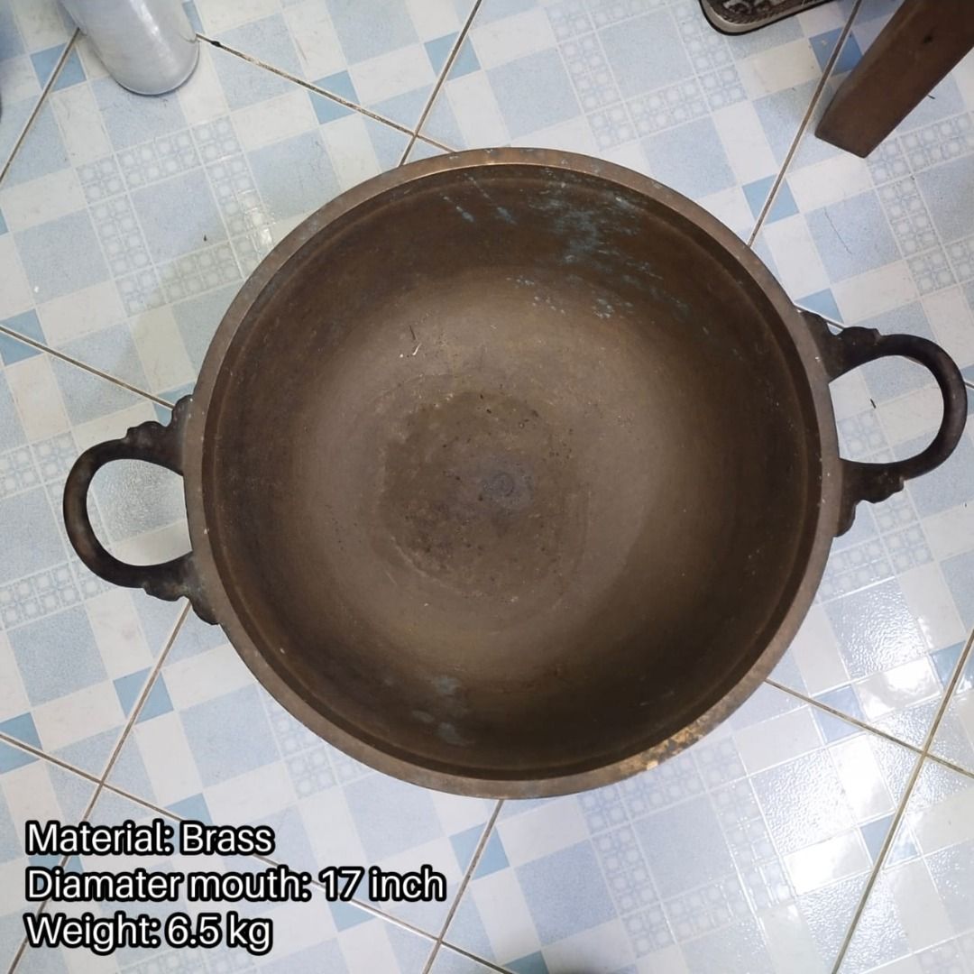 Antique Kuali Tembaga Antik 17" Vintage Collection Art Deco, Hobbies ...