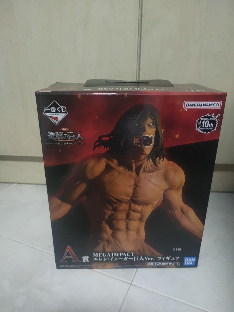 AOT 10th anniversary attack titan figurine, Hobbies & Toys, Toys ...