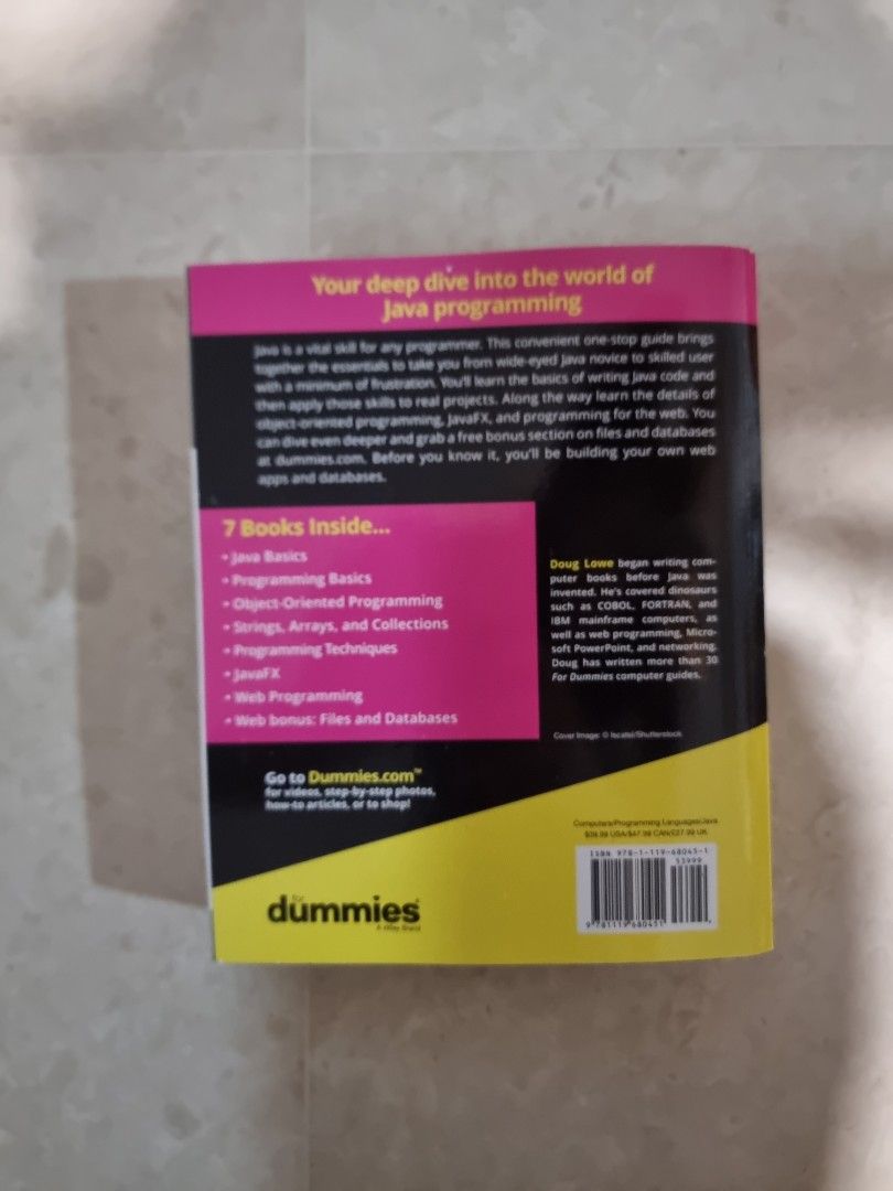 Java All-in-One For Dummies By Wiley, 7 books all-in-one, Hobbies & Toys, Books & Magazines ...