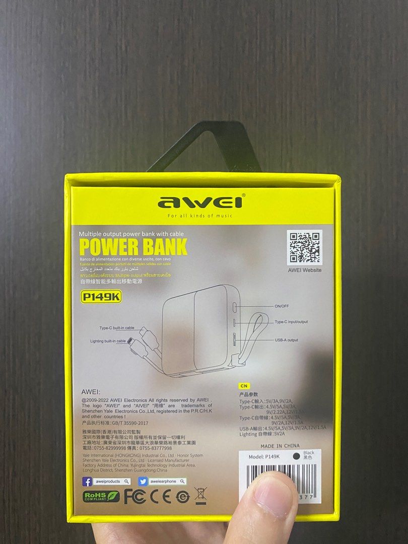 awei Power Bank 10000mAh, Mobile Phones & Gadgets, Mobile & Gadget ...