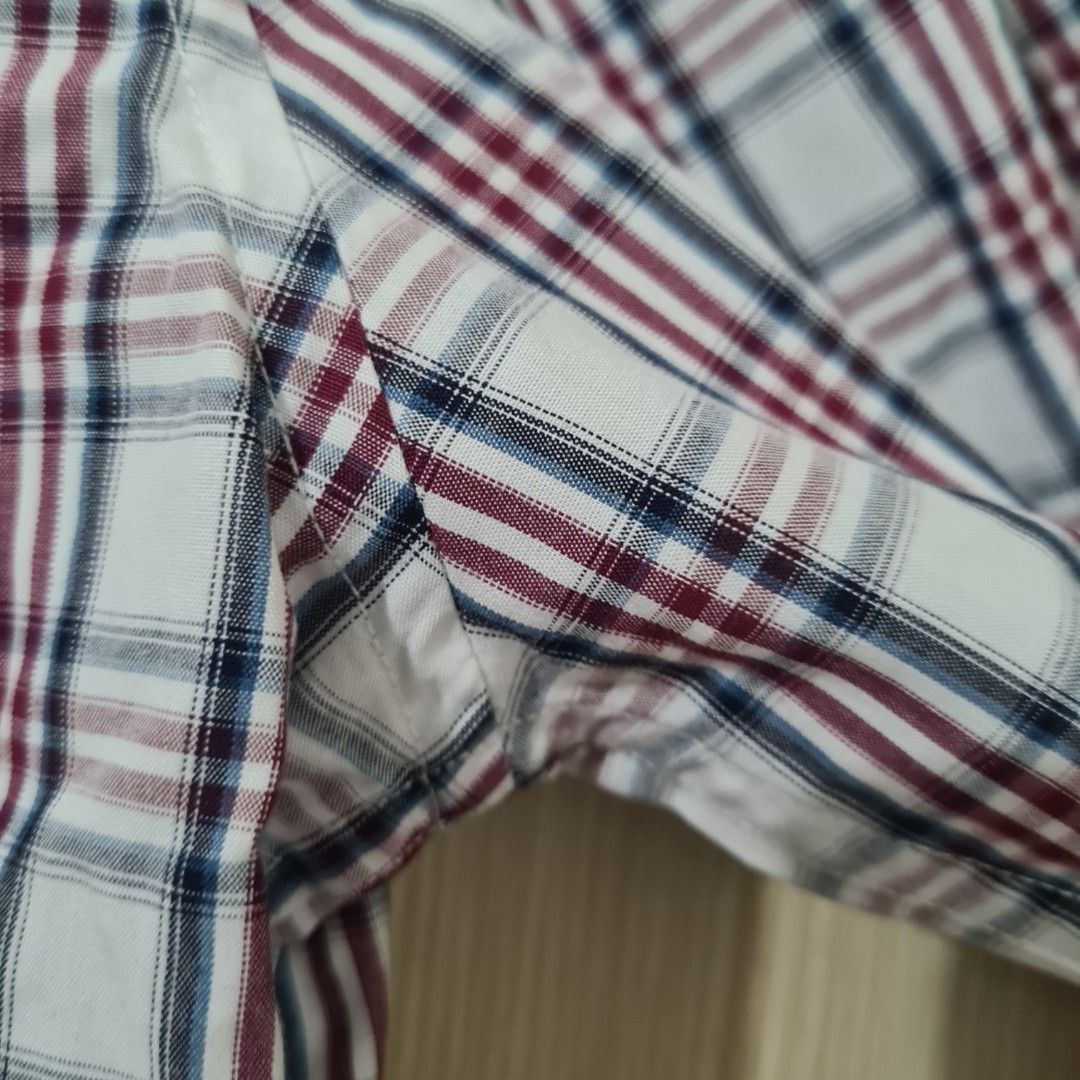 Ben Sherman Checkered Cutaway Collared Shiet, Men's Fashion, Tops ...